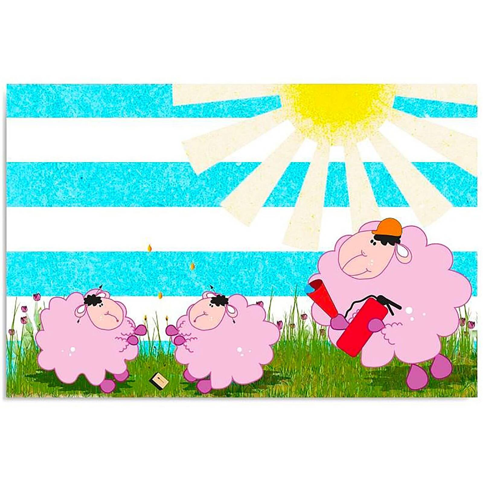 Tableau trois moutons - 80 x 60 cm | Leroy Merlin