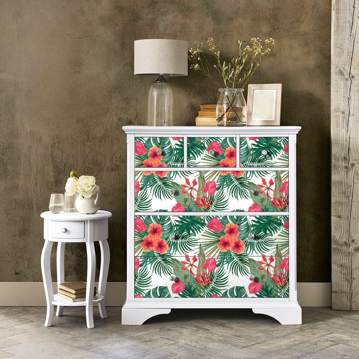 Sticker meuble tropical Rimatara 40 x 60 cm | Leroy Merlin