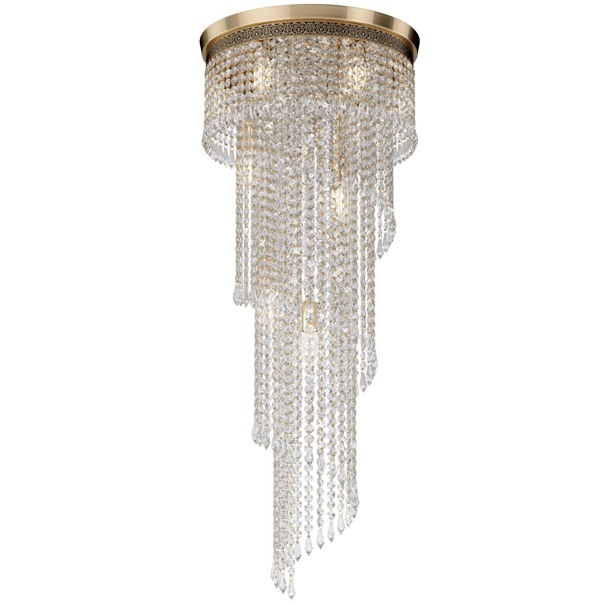 Lampadario Royal Classic Cascade Gold Metal IP 20 AC 220-240 60 W per ...