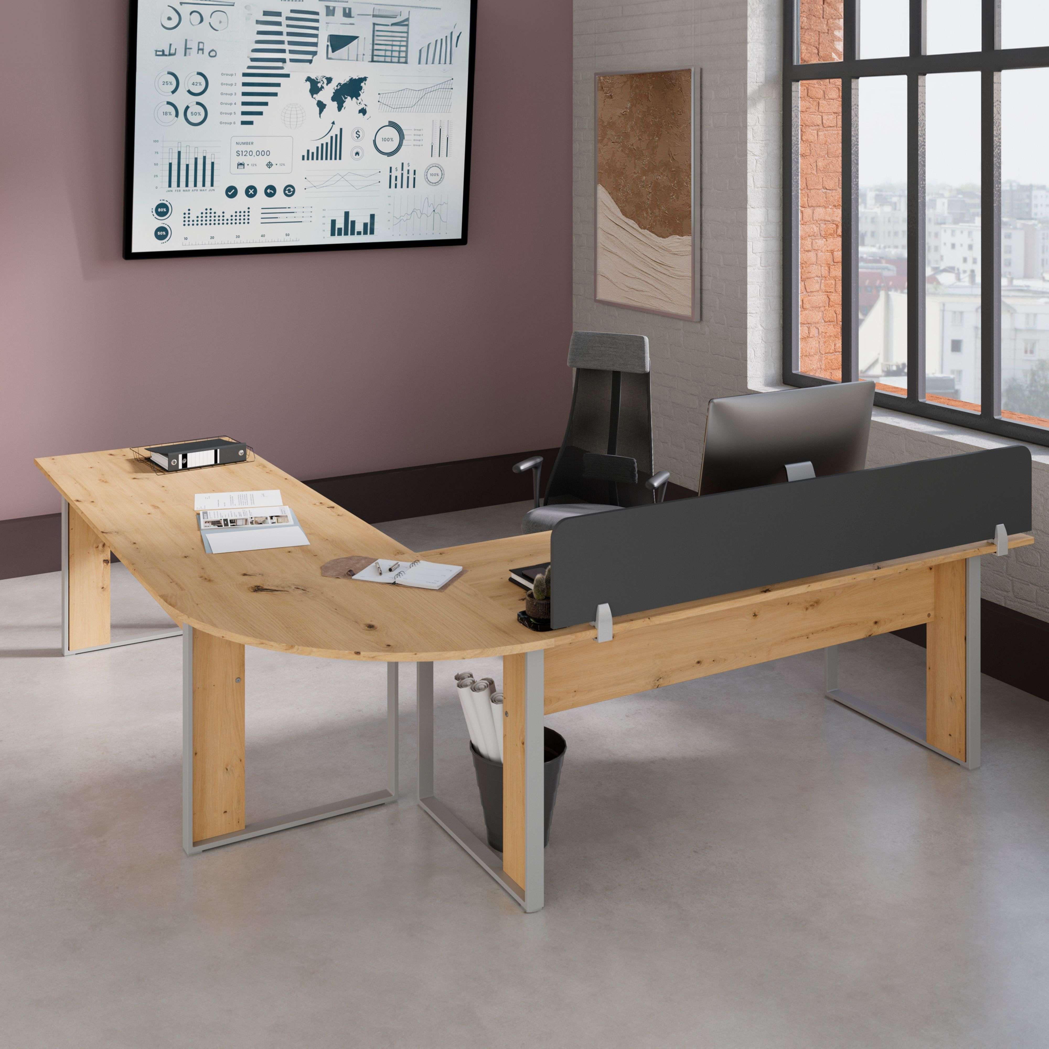 Pack de Escritorios de Oficina o Hogar Venture Estilo Industrial en ...