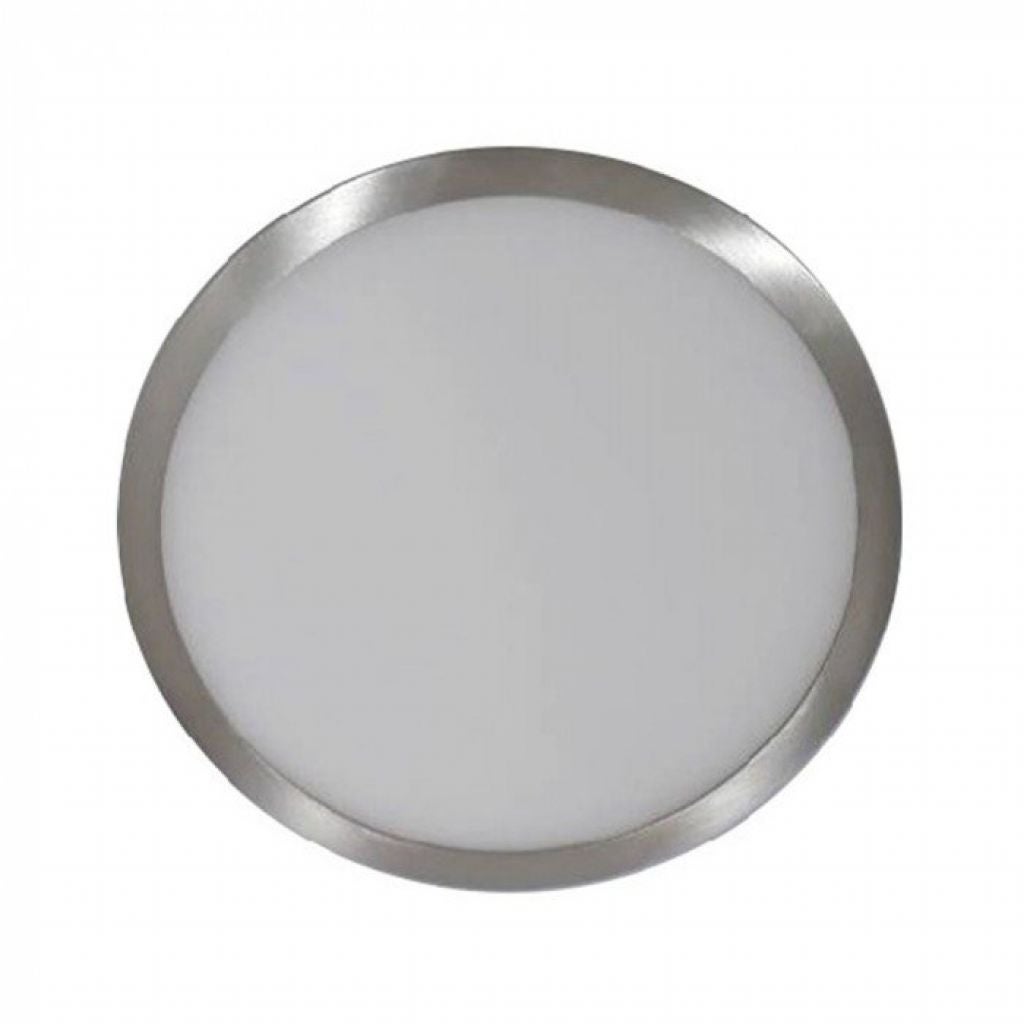 Panneau de montage LED pour plafond rond 6W Satin Nickel Couleur 4500K ...