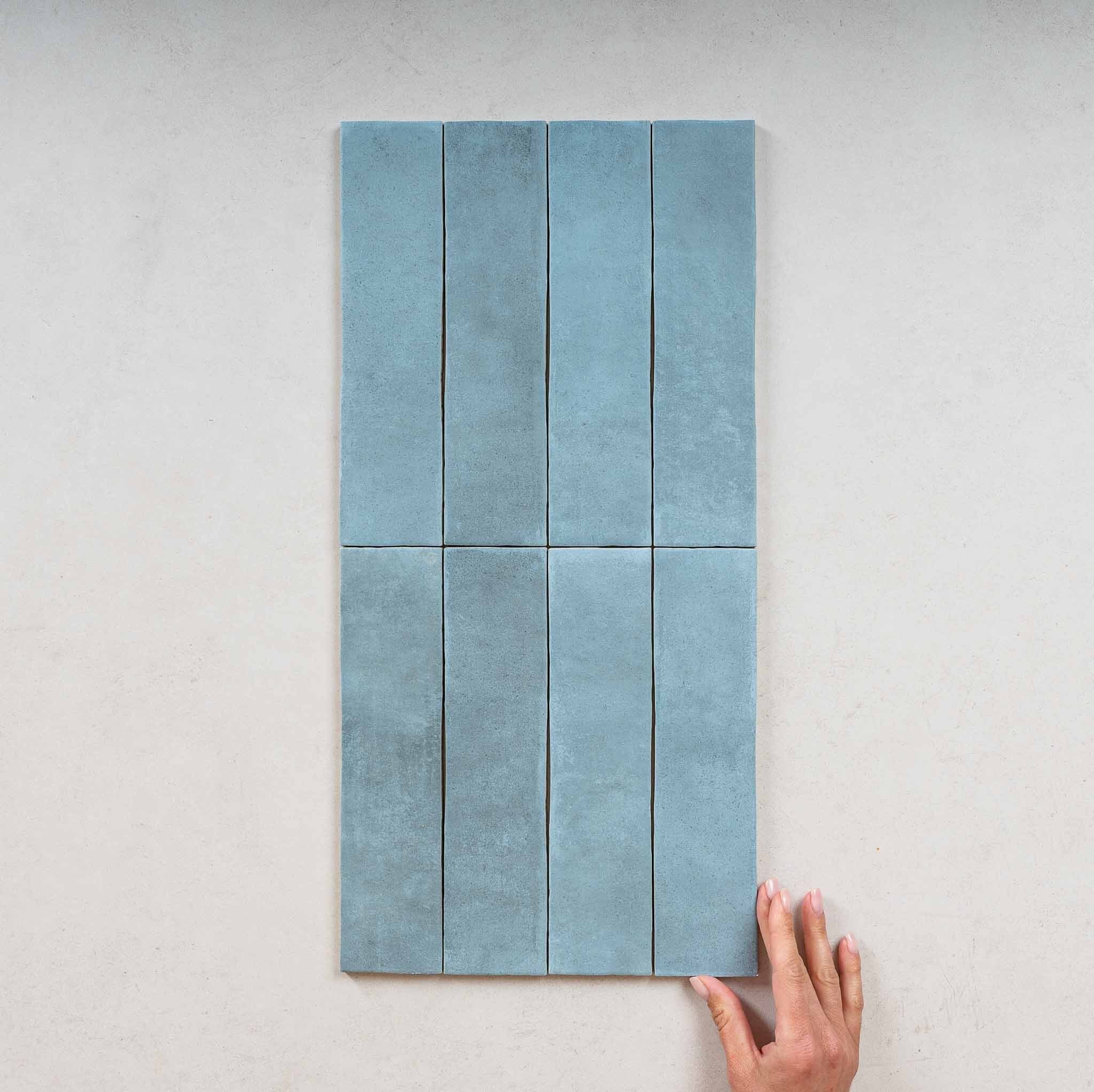 Carrelage Effet Zellige Bleu ARGILE 6x24,6 Sky - Les Carreaux de Jean ...