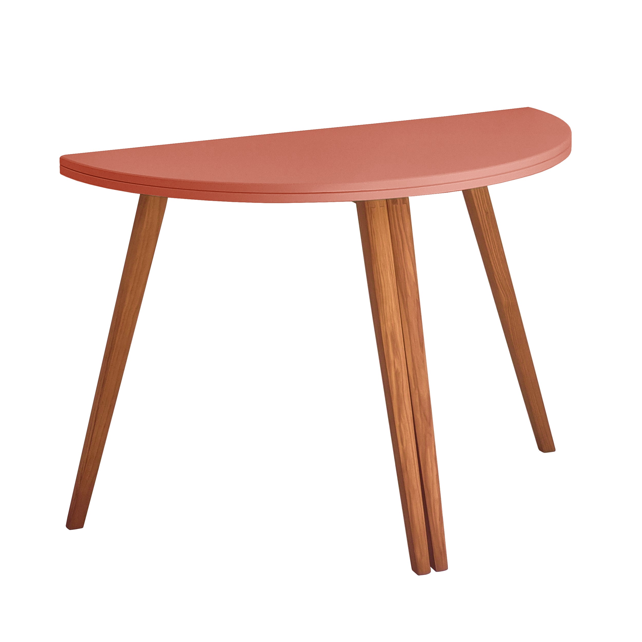 Table demi-lune, console extensible 55 x 110 Mawi, Vieux Rose, table à ...