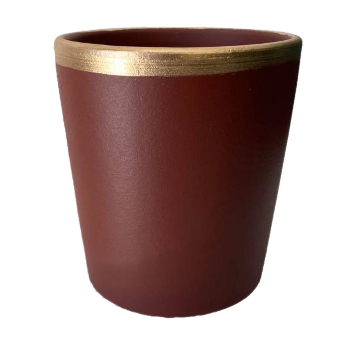 Petit Cache pot Rouge et Or Egg Luxy en céramique 12 cm | Leroy Merlin