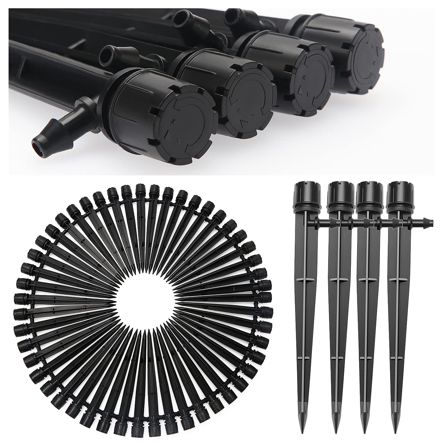 Goutteur Irrigation Réglable,360 Degrés 8-Trou Micro Asperseur Goutte à ...