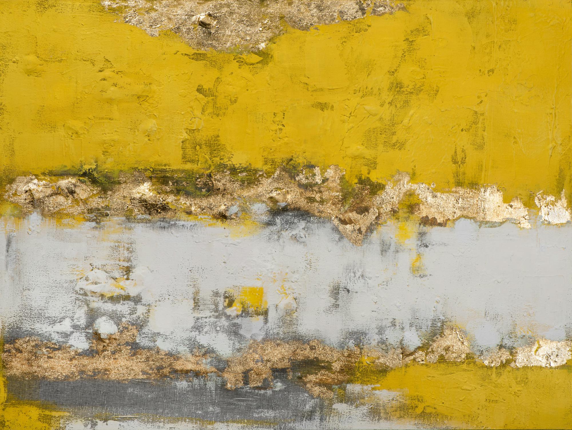 Tableau abstrait jaune lumineux | Leroy Merlin