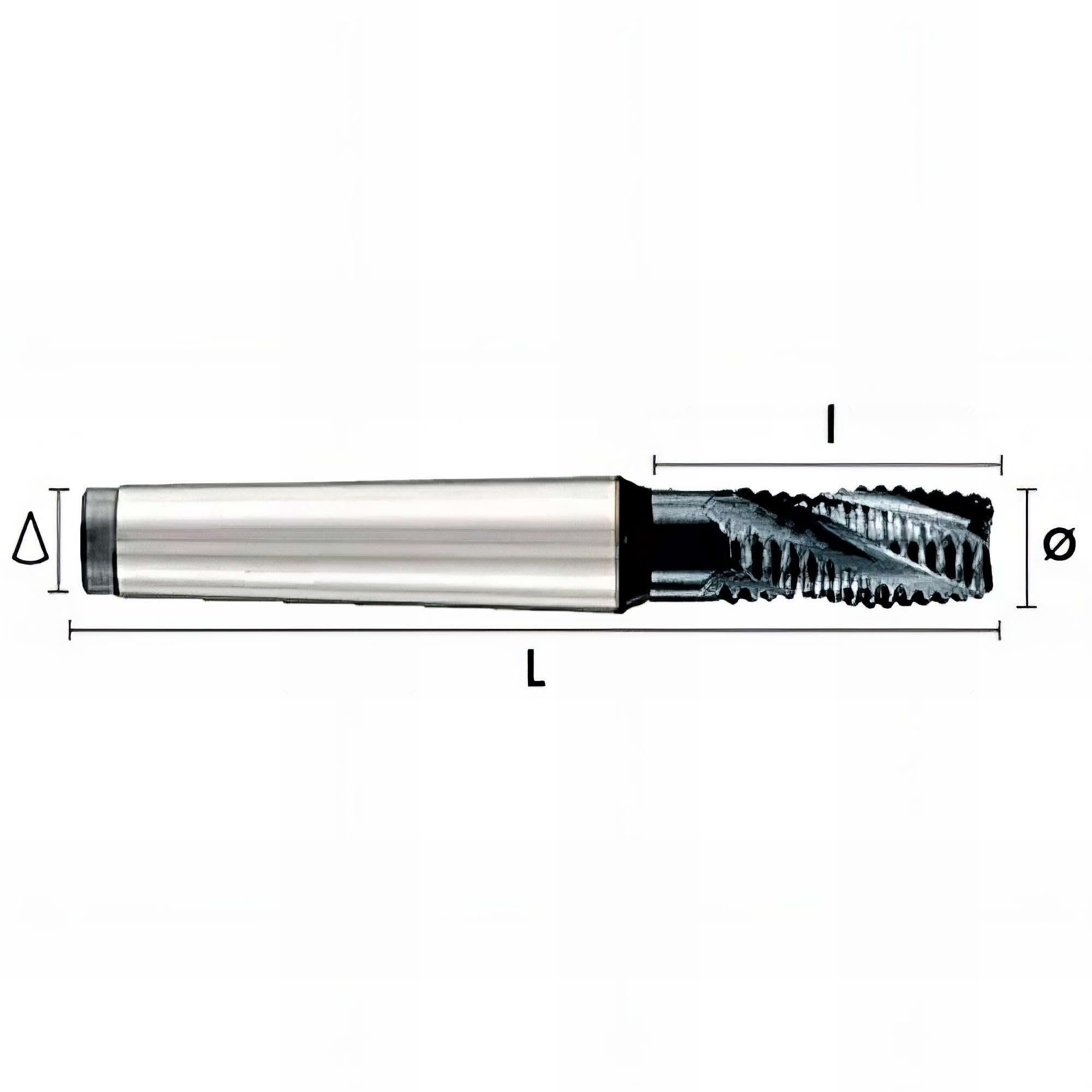 Fraise métal cônique HSSE DIN845B Acier CM2 D. 16 x Lt. 117 x lu. 32 mm ...