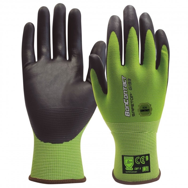 Guantes nitrilo poroso sobre Nylon elástico BonContact G193 (12 Unds ...