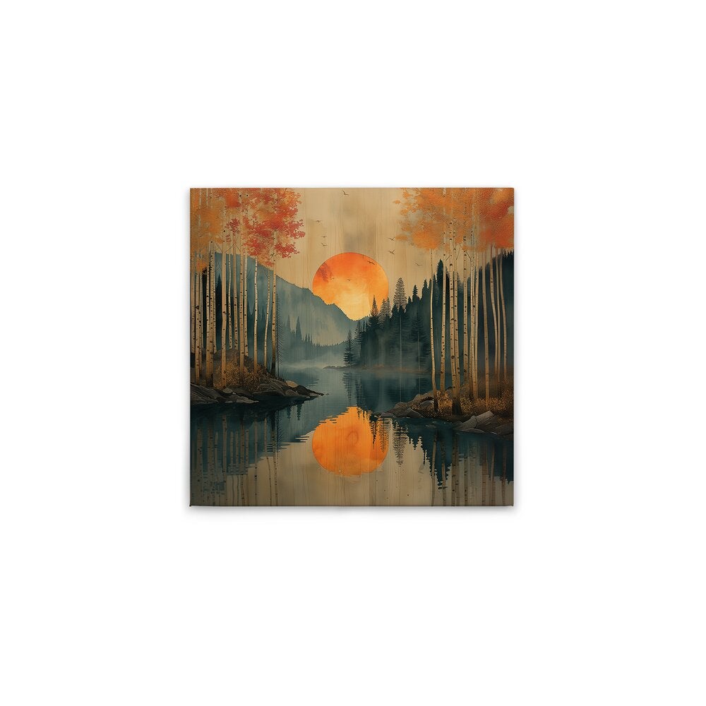 A.S. Création Sunset Painting - Quadro murale blu beige - 50 x 50 cm ...