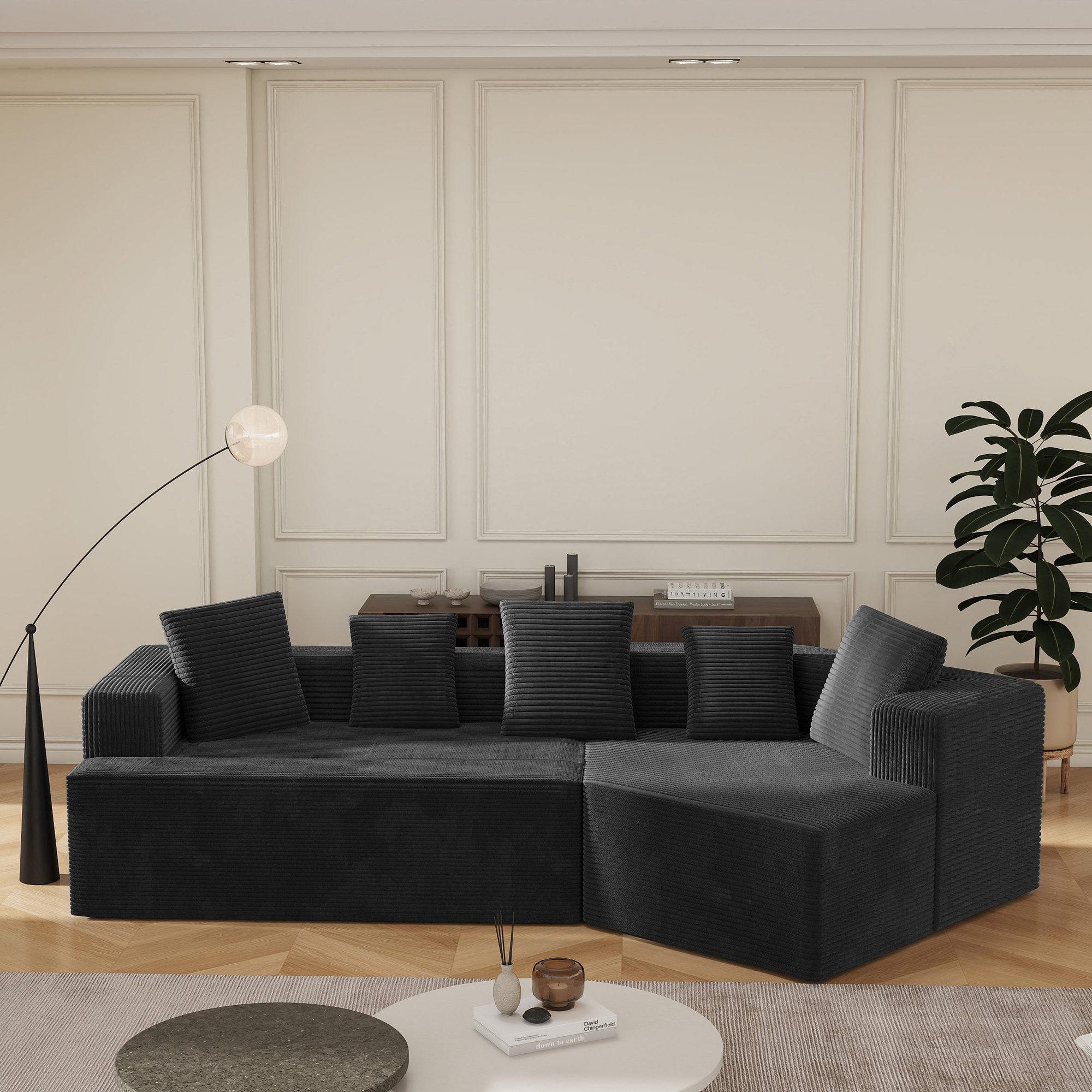 Canapé modulable en tissu - design nuage ultra confortable 312 cm ...