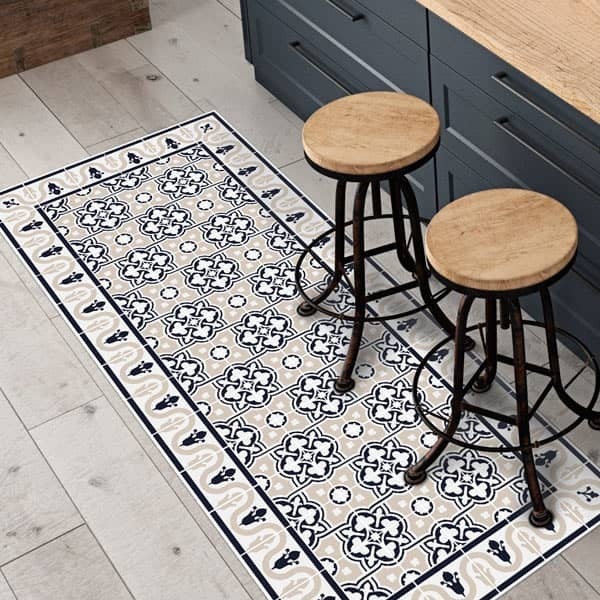 Tapis Vinyl Carreaux De Ciment