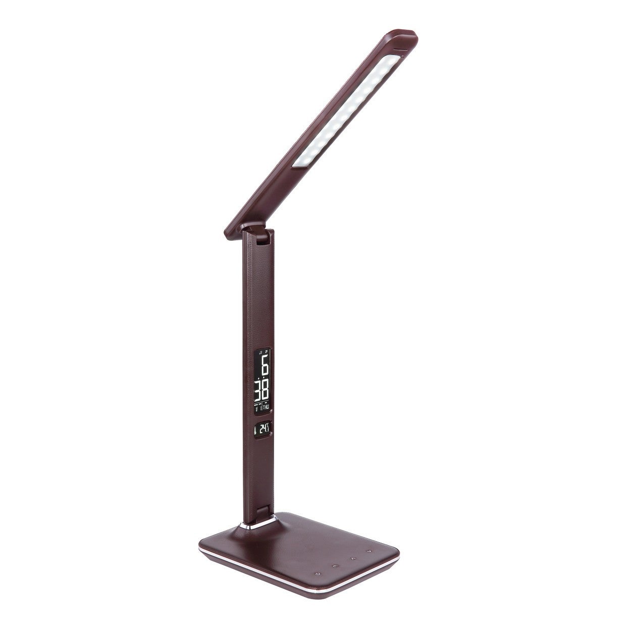 Lampe de table LED intégrée marron foncé LED à intensité variable 3000 ...