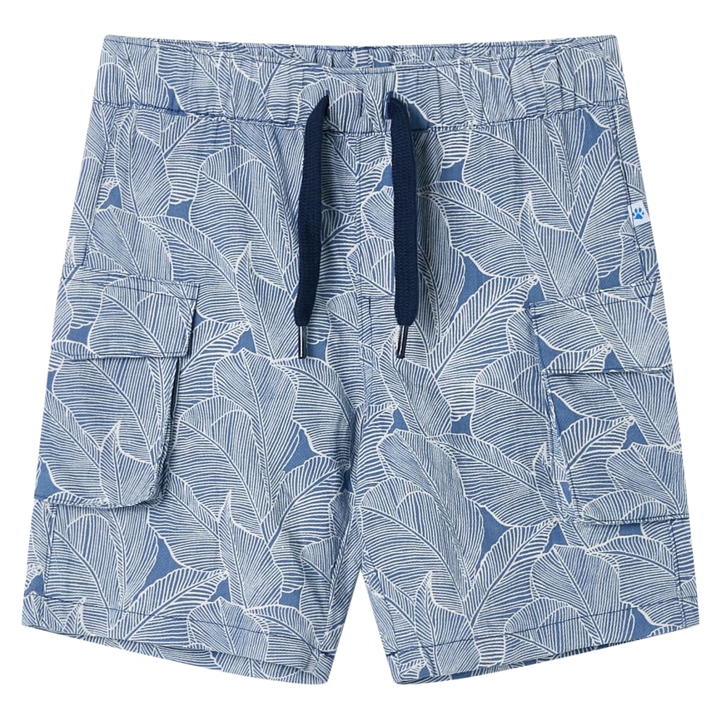 Short pour enfants avec cordon de serrage bleu foncé 92 Unico / Azul ...