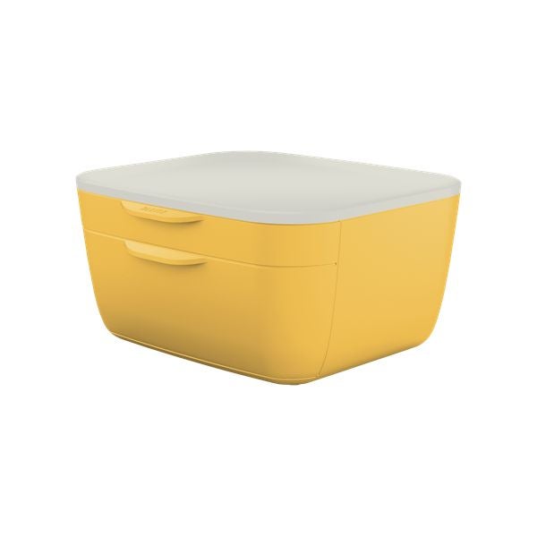 Bloc de rangement Design et coloré 2 tiroirs Cosy - Jaune | Leroy Merlin