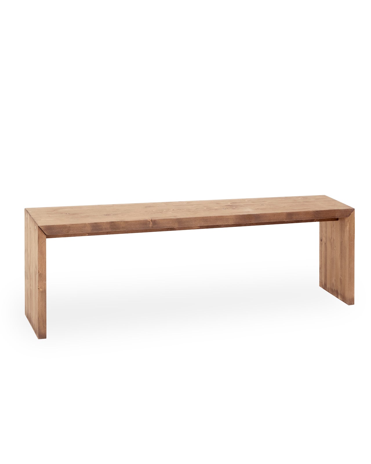 Banc en bois massif ton chêne foncé 165x45x30cm | Leroy Merlin