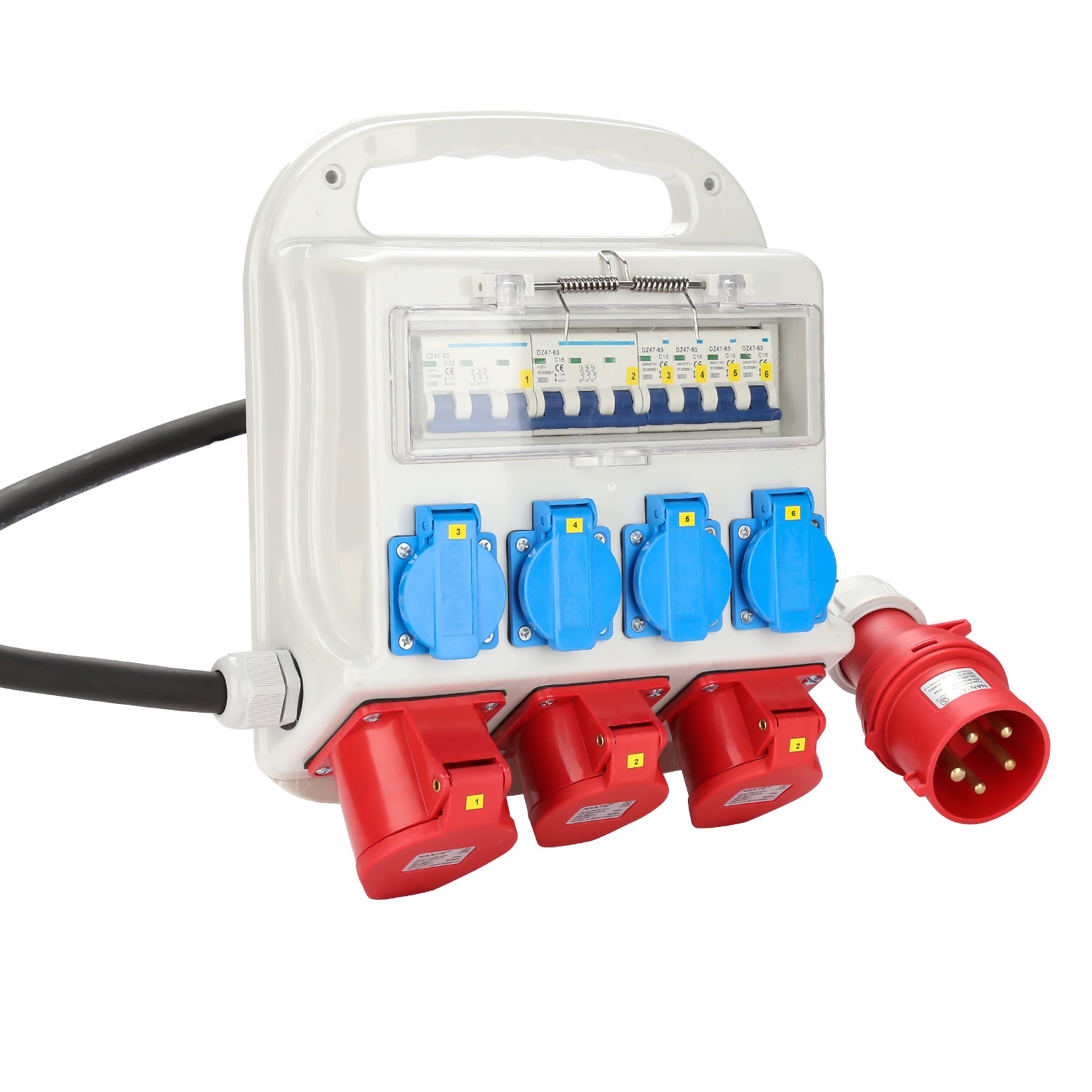 Cuadro eléctrico monofásico Distribuidor de corriente 2 x CEE 400V ...