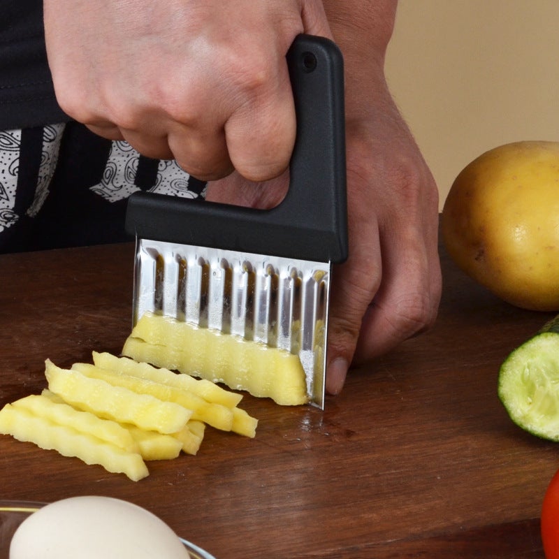 Coupe-chips de cuisine - Couteau ondulé en acier inoxydable | Leroy Merlin