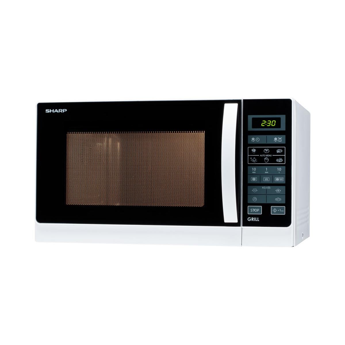 Four à micro-ondes Sharp Home Appliances R-742WW Micro-ondes à surface plane avec gril 25 L 900 ...