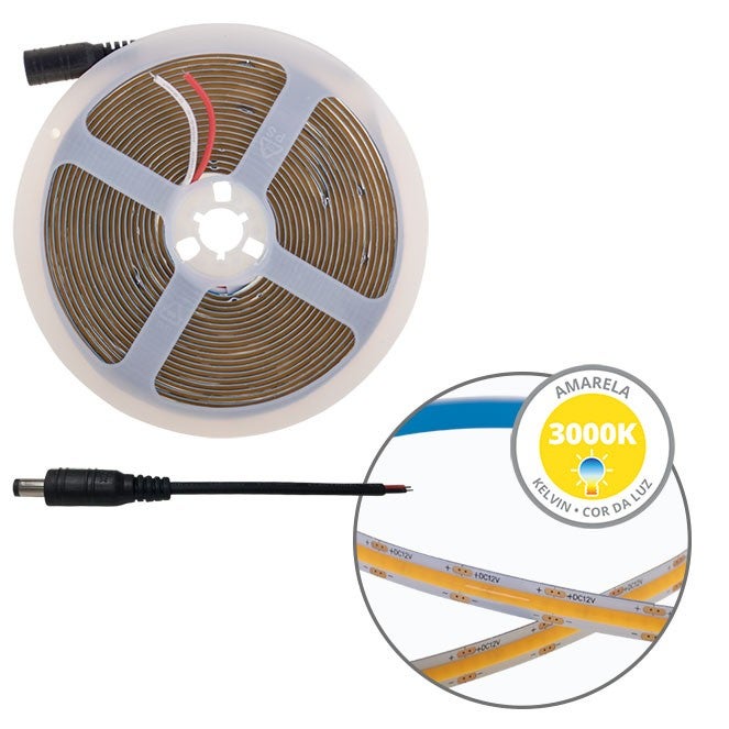 Tira LED MIR Continua 12Vdc 10W/m 3000K 5m/rollo | Leroy Merlin