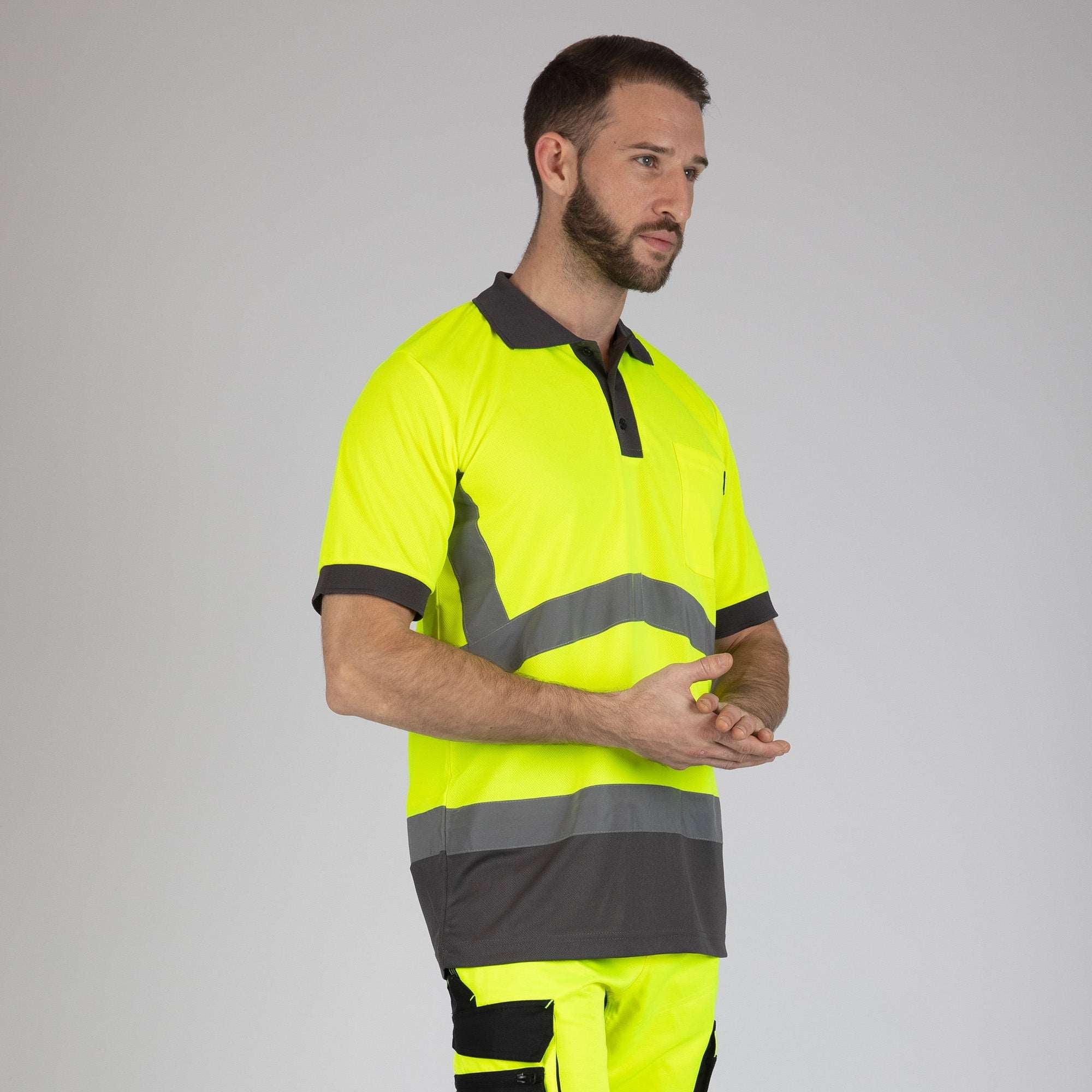 APOLLO - POLO DE TRABAJO HV - 1226 | Amarillo neón | Leroy Merlin