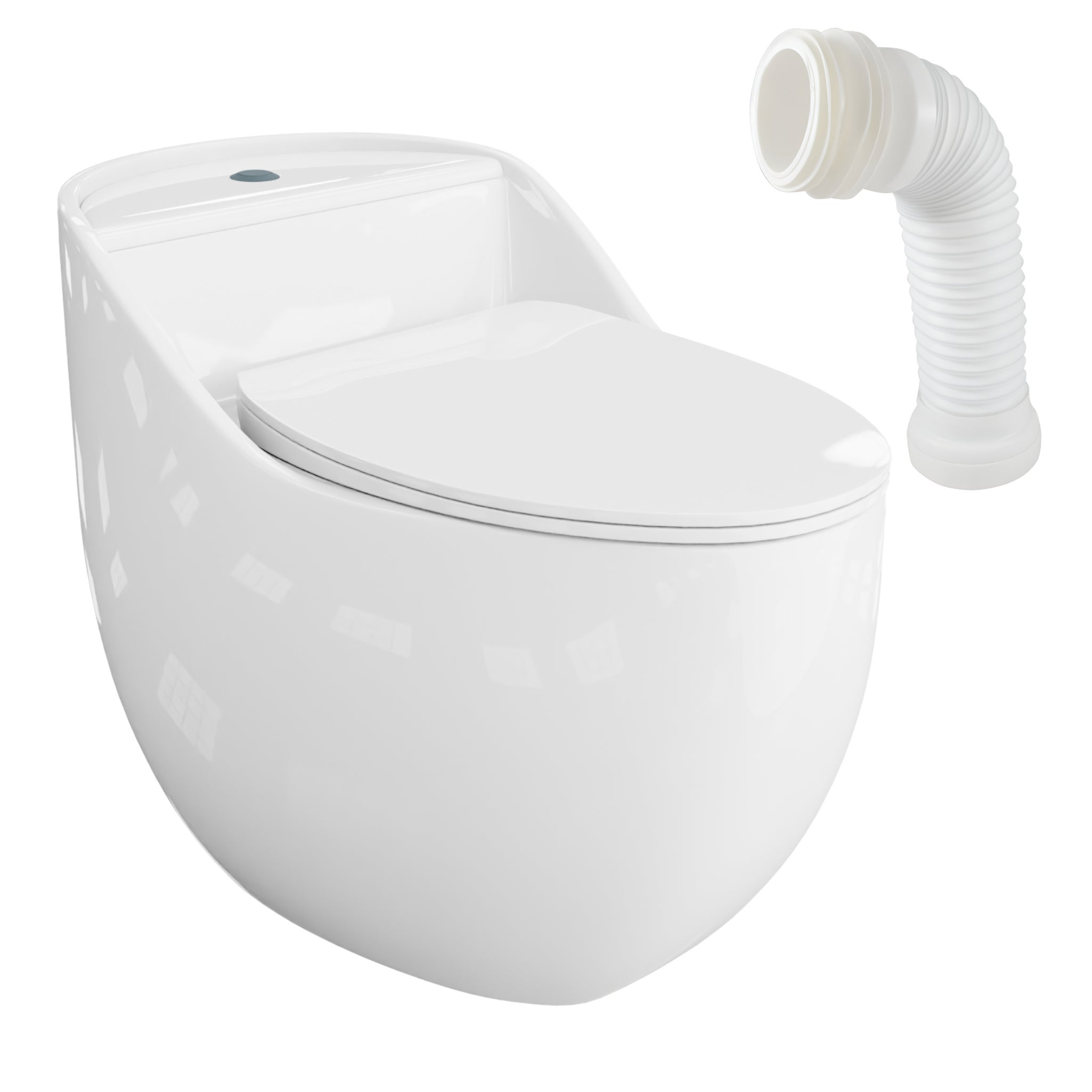 Lavita Silia RIM White WC à poser compact sans bride| Pack WC compact ...