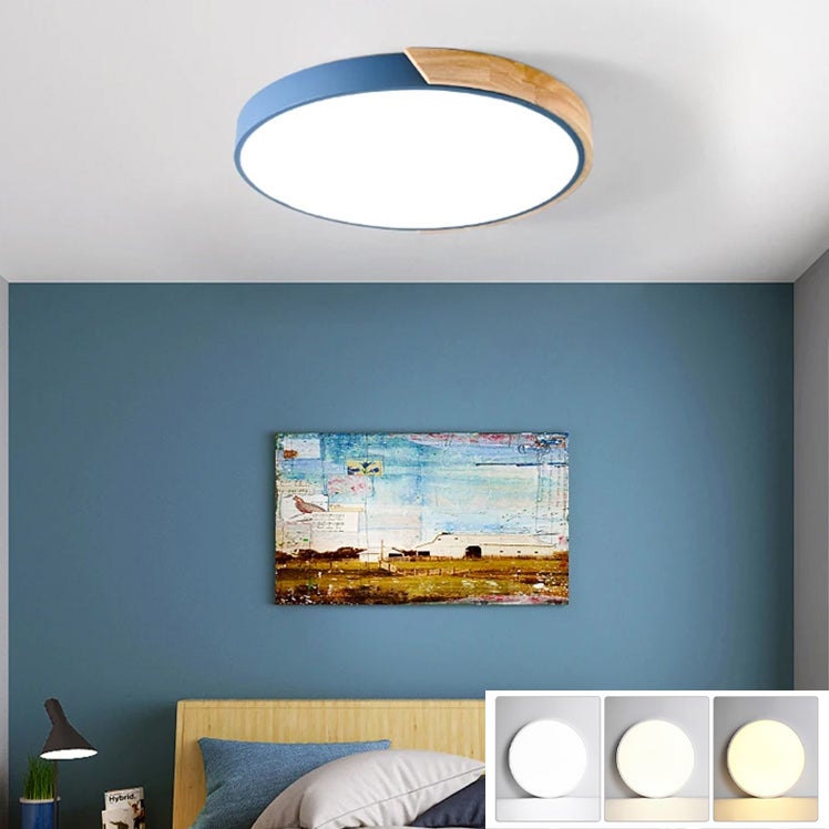 Lámpara de techo LED de 30 cm, lámpara de techo de metal, lámpara de ...