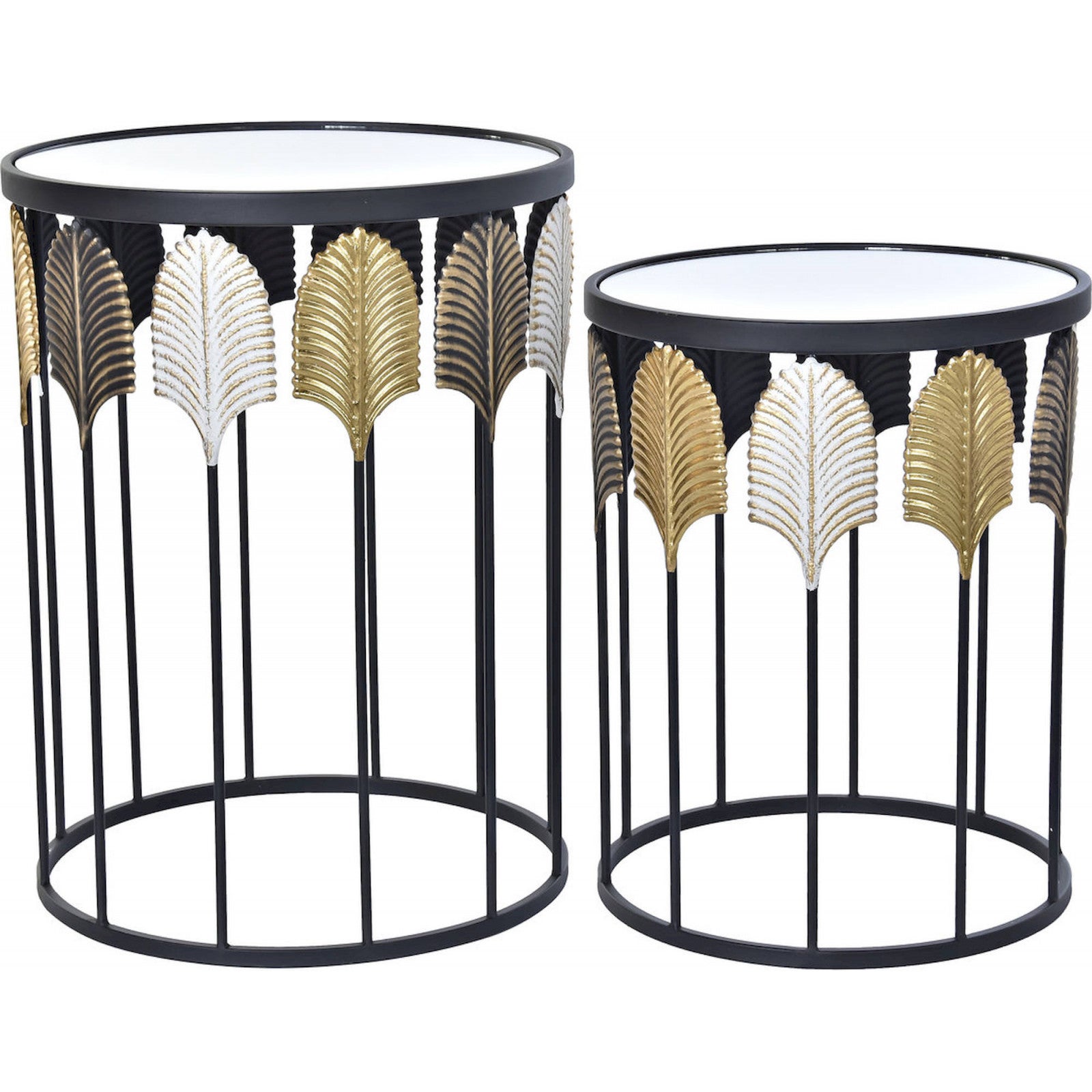 Table d'appoint design feuille en métal coloré | Leroy Merlin