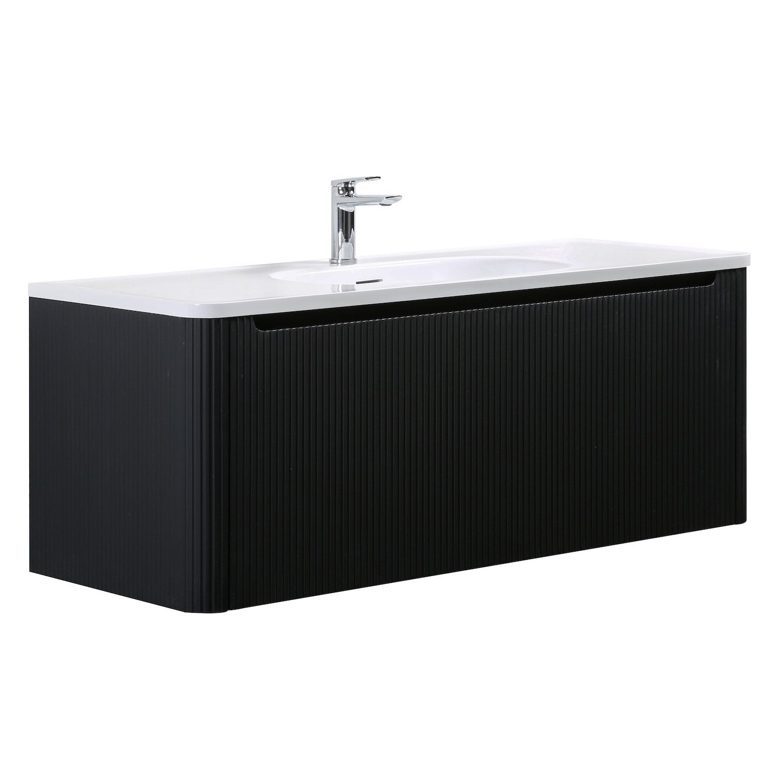 Mueble de baño Set Tundra 120 x 48 cm - Negro Mate - Mueble de baño con ...