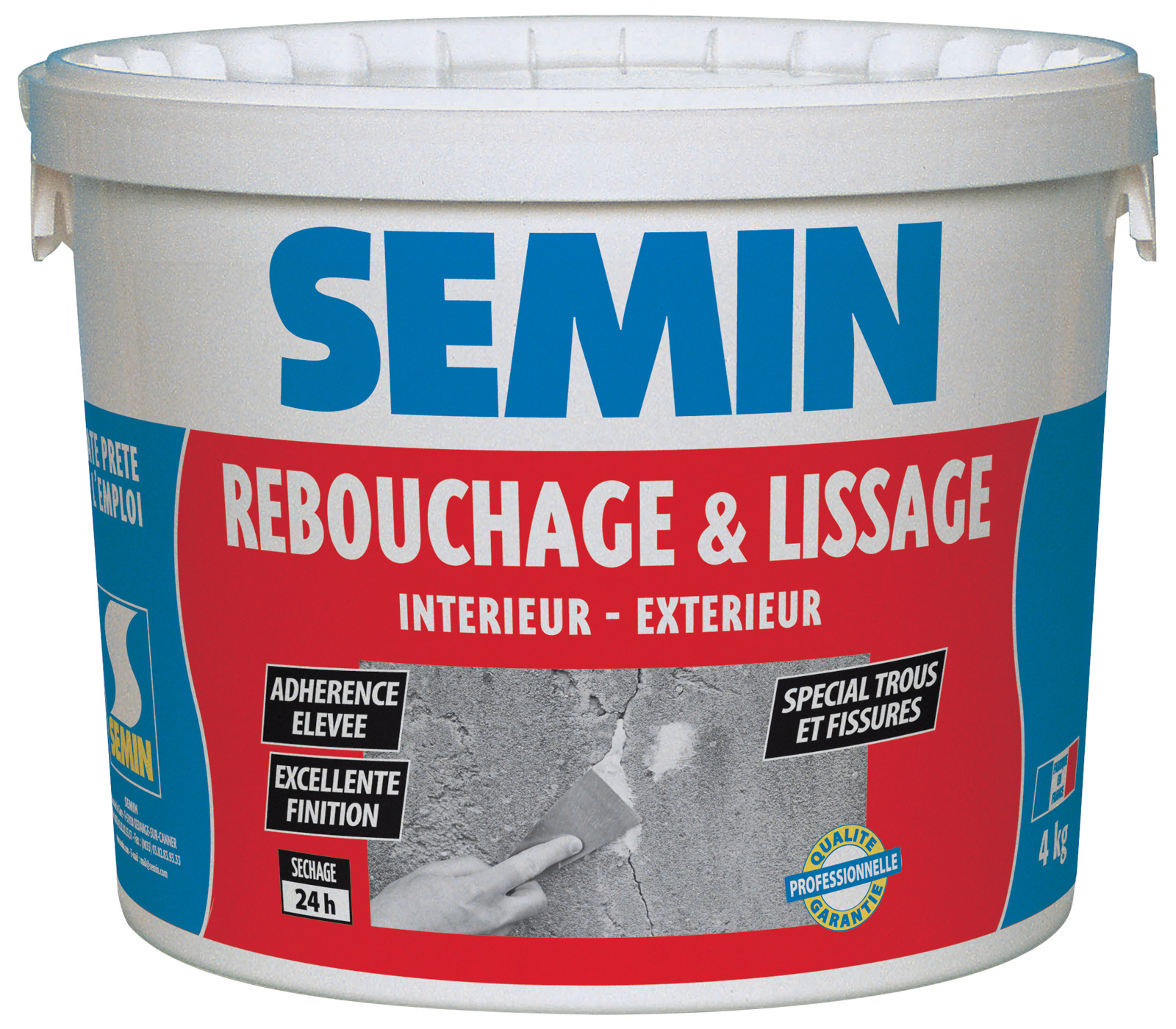 Enduit de rebouchage en pâte spécial fissures et trous de vis Semin ...