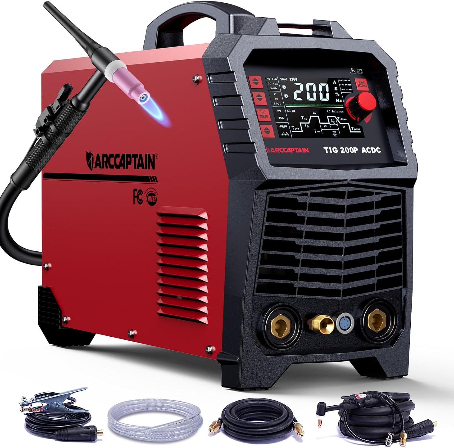 ARCCAPTAIN Poste à Souder TIG AC/DC 200A 230V - Aluminium, Impulsion ...