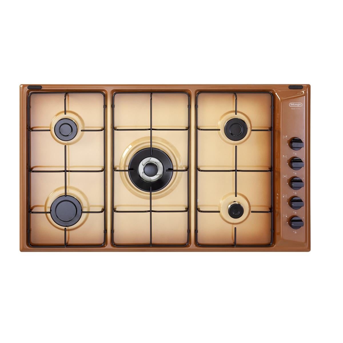 DeLonghi YTF 59 DD Piano Cottura Rame Da Incasso 90 cm Gas 5 Fornelli ...