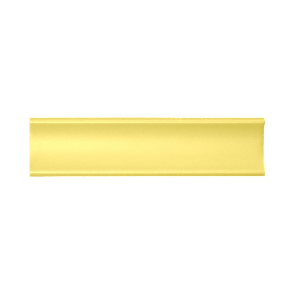 Carrelage Quart de rond interieur 5x20 cm Couleur Jaune Clair brillant ...