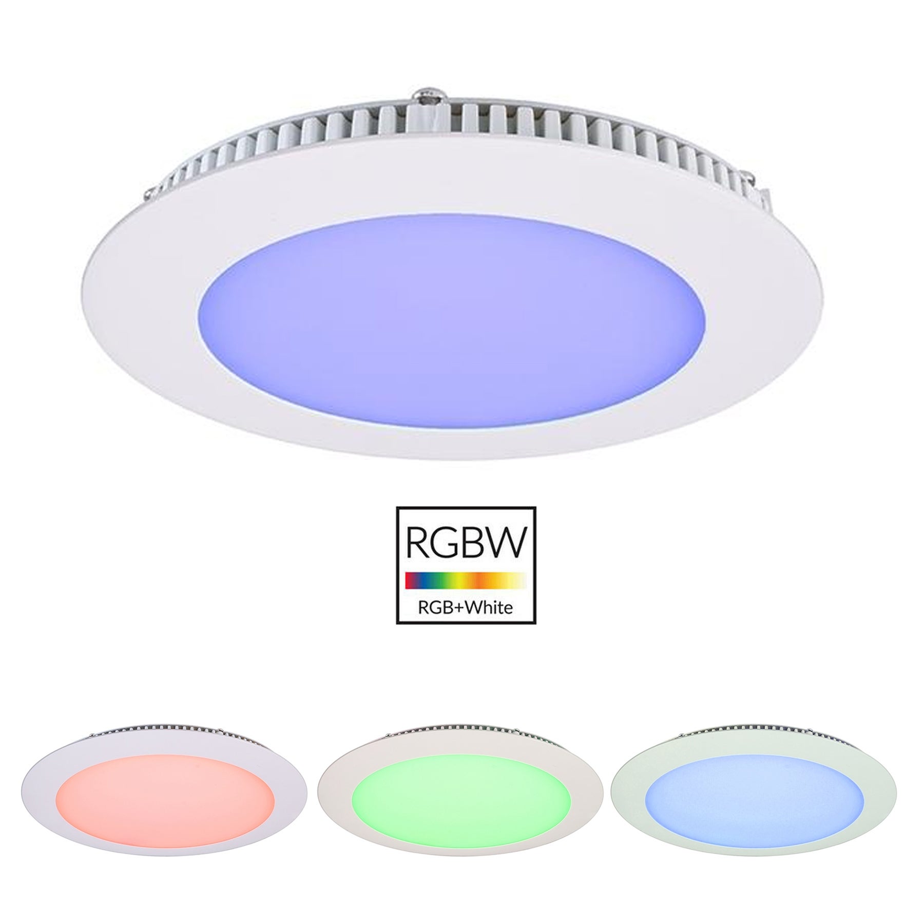 Panneau LED 8W RGB chromothérapie encastrée multicolore salle de bain ...