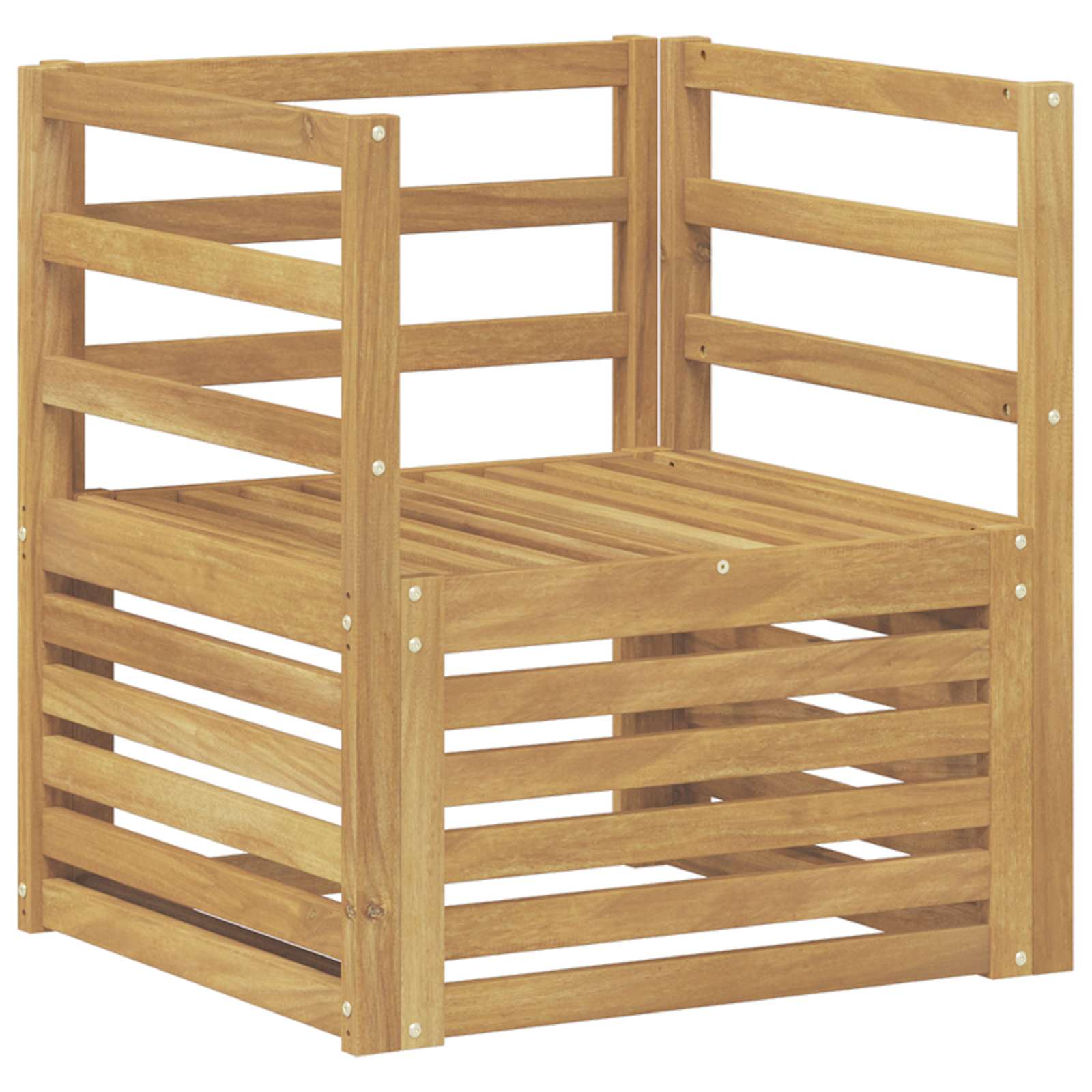 Sofá de exterior Madera de Acacia Sólida Blanco | Leroy Merlin