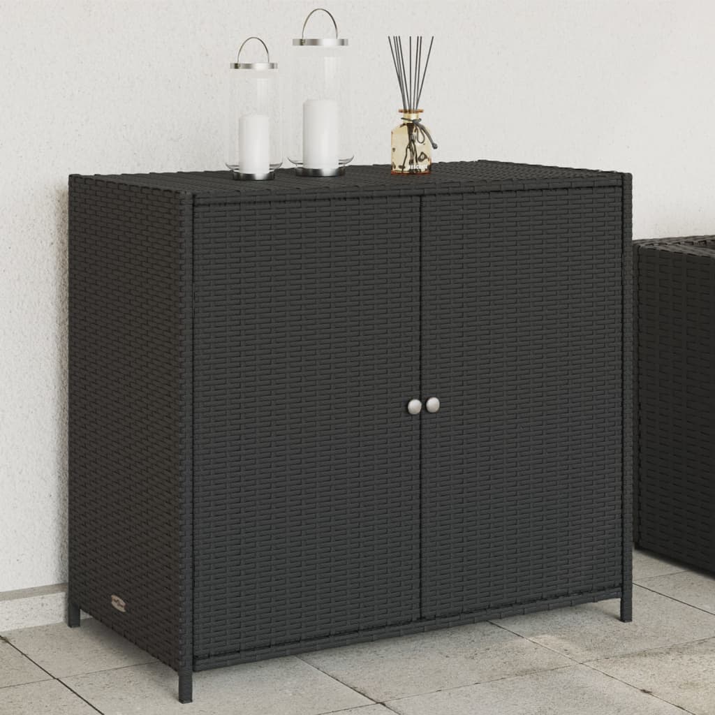 Meuble de rangement | Armoire de rangement de jardin noir 83x45x76 cm ...