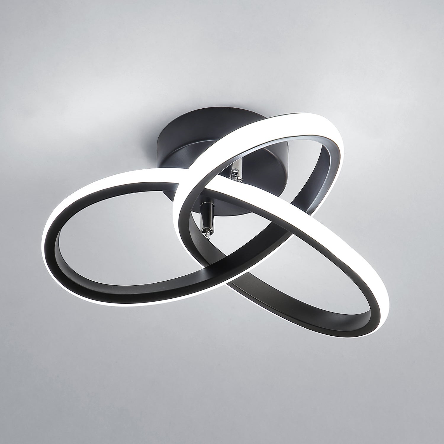 COMELY Plafonnier LED Moderne 22W, 2500LM, Noir pour Chambre, Salon ...