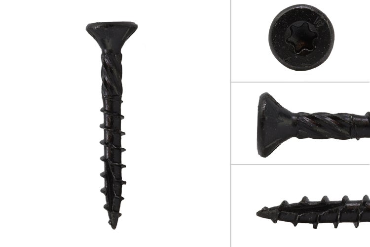 Tornillos para madera dura Negro Recubrimiento anticorrosivo 5 x 40 mm ...