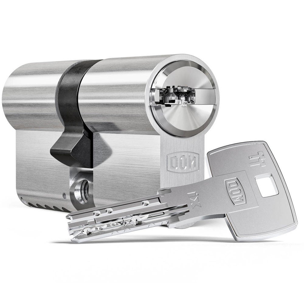 Cylindre de porte haute sécurité IX6 SR nickelé et clé a billes ...