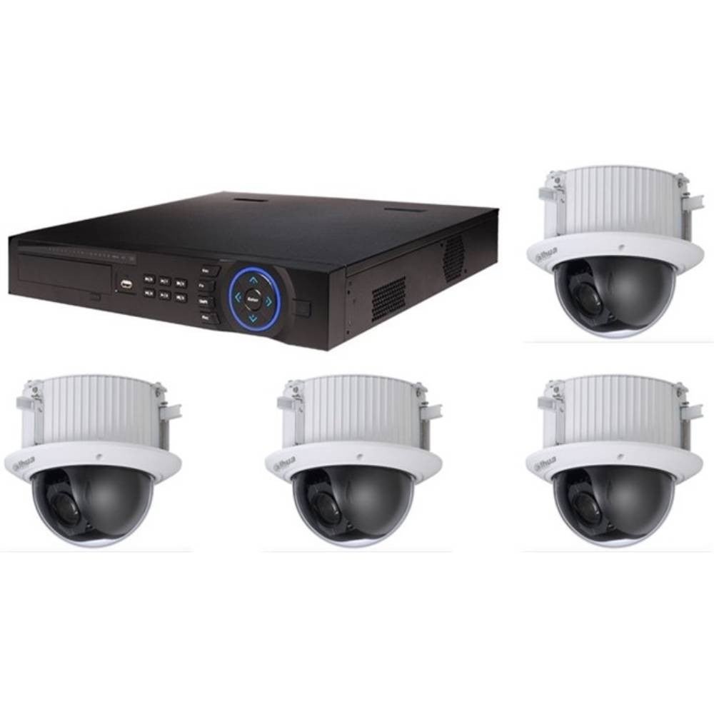 Kit Vidéosurveillance Dahua Enregistreur DVR et 4 Caméras Dôme ...