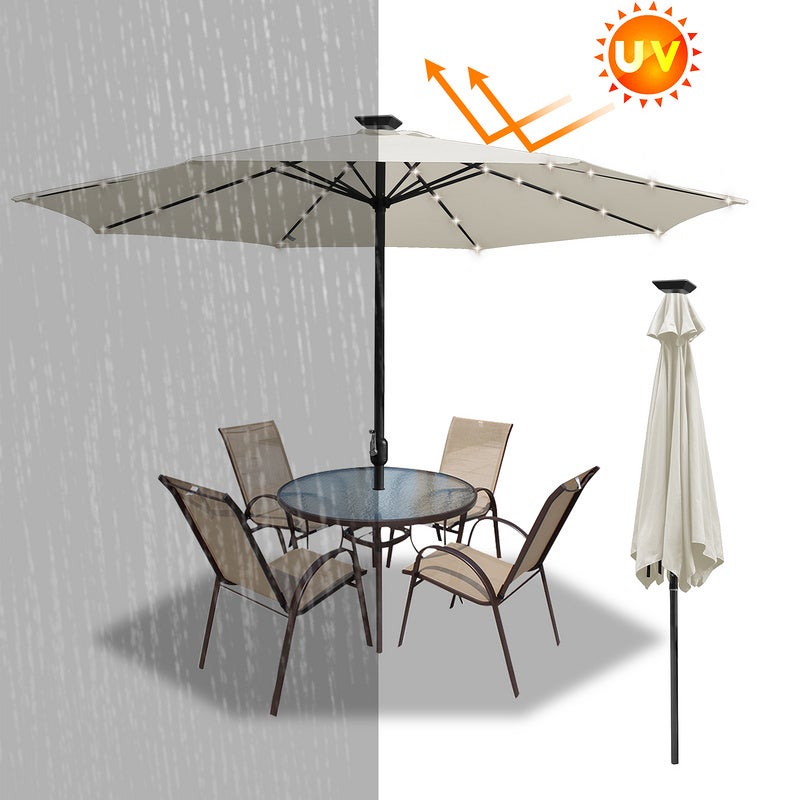 Sombrilla con LED Sombrilla de jardín plegable Sombrilla de playa ...