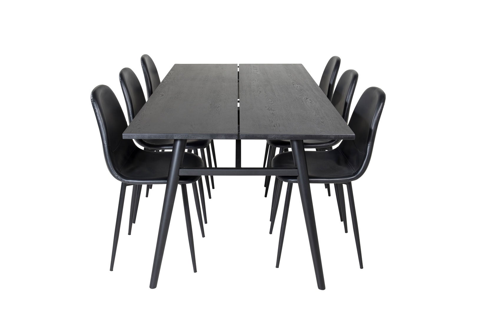Sleek ensemble table, table extensible longueur cm195 / 280 noir et 6 ...