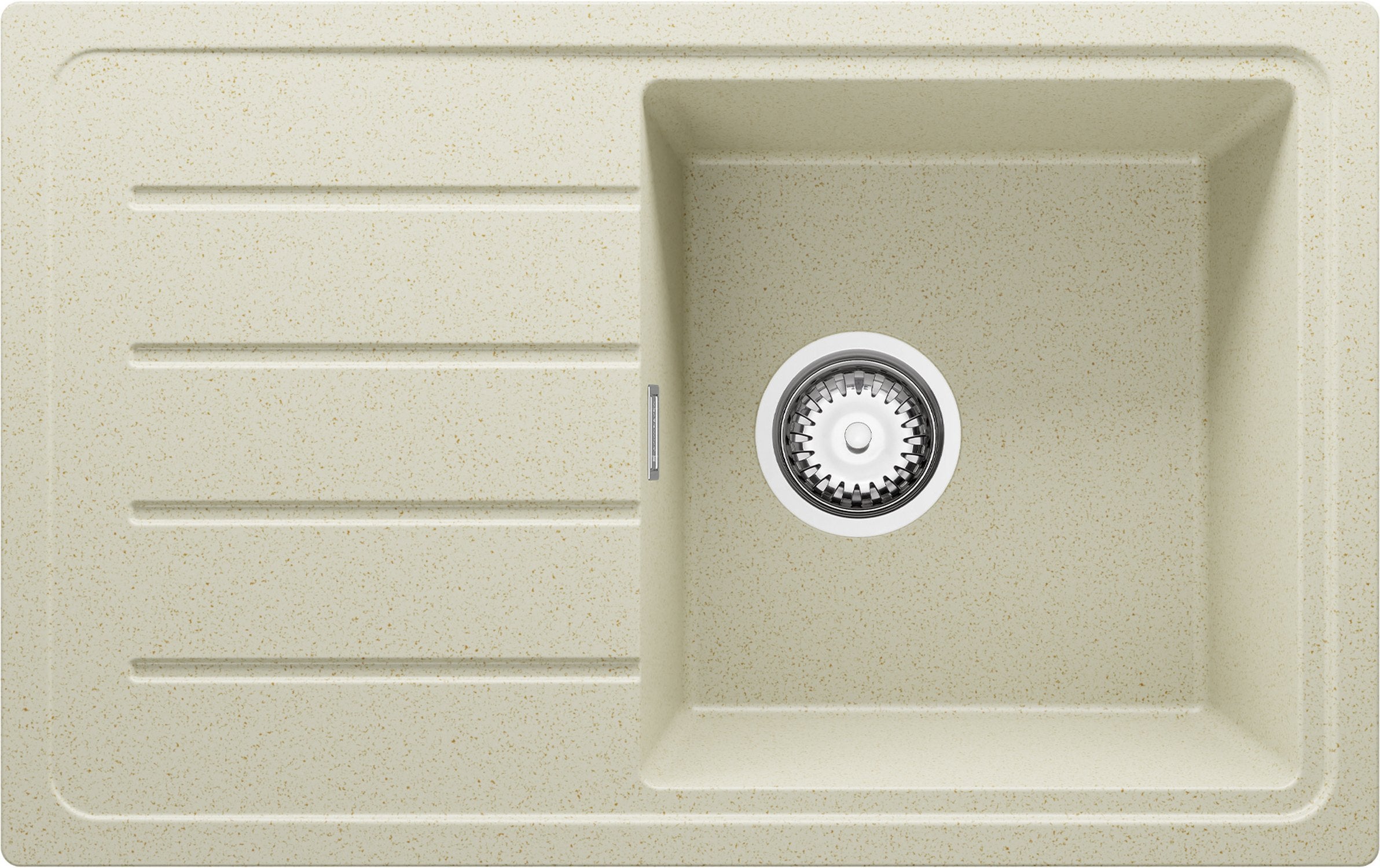 Evier Cuisine en Granit Beige 70x44cm, Lavabo 1 bac + Kit de Vidage ...