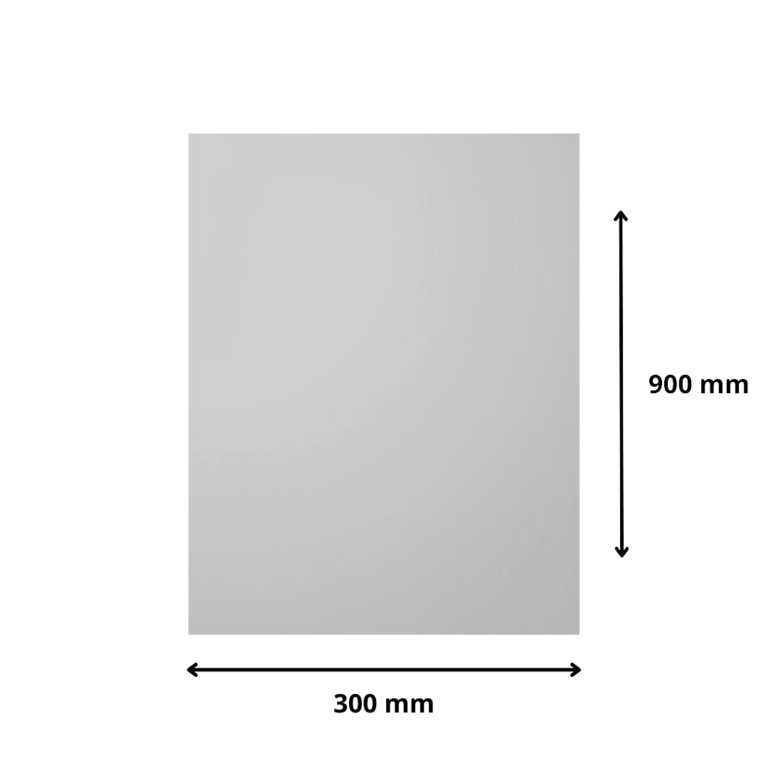 Plaque verre acrylique miroir 3 mm - 30 x 90 cm (300 x 900 mm) - Verre synthétique - Bord droits ...