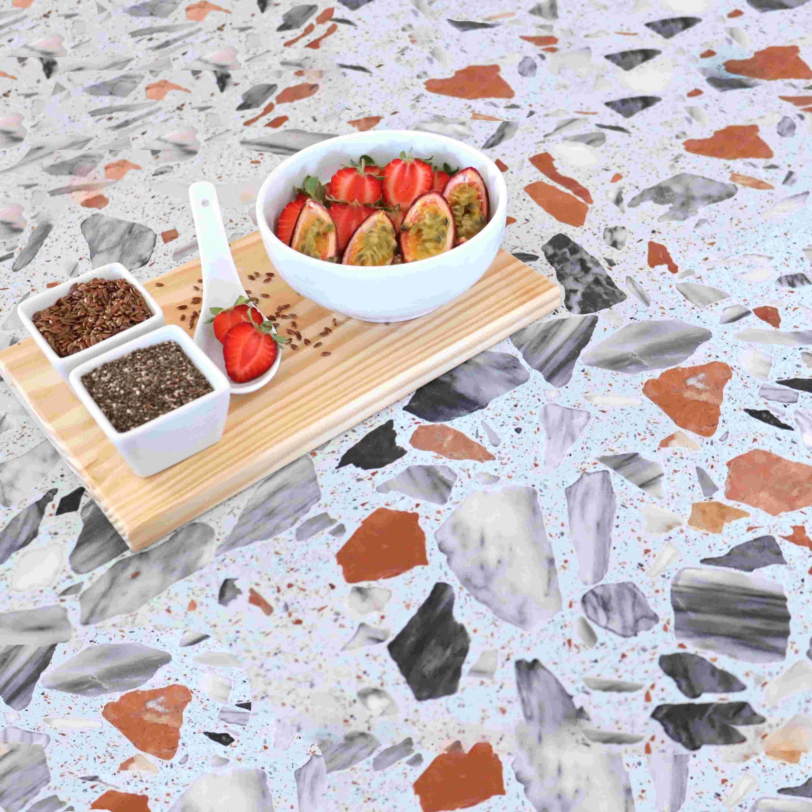 Véritable Carreau Terrazzo SALAMANCA 60x60 cm boîte de 01.08m2 Adouci ...