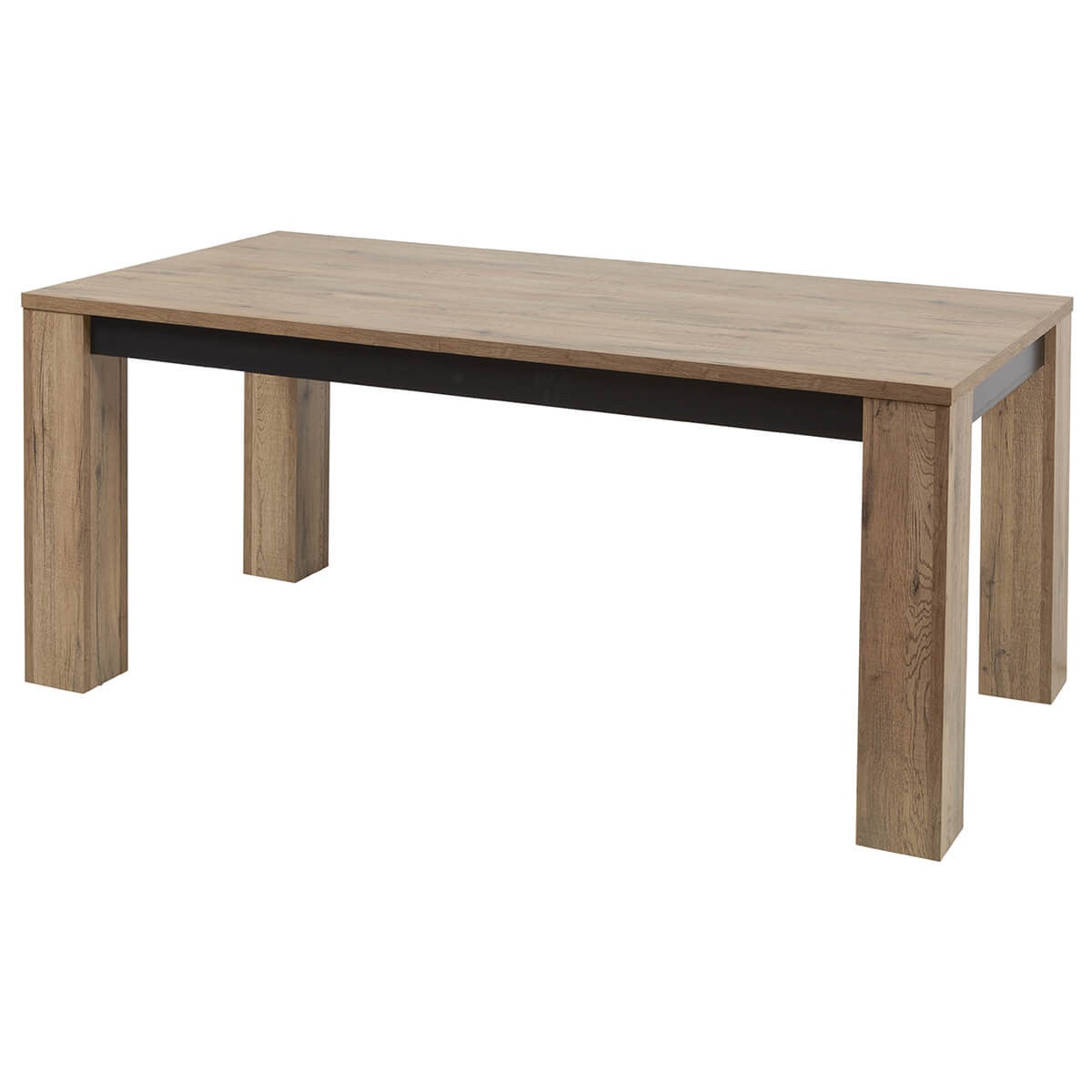 CARSON - Table Allongeable 180-230cm Effet Bois Naturel et Noir | Leroy ...