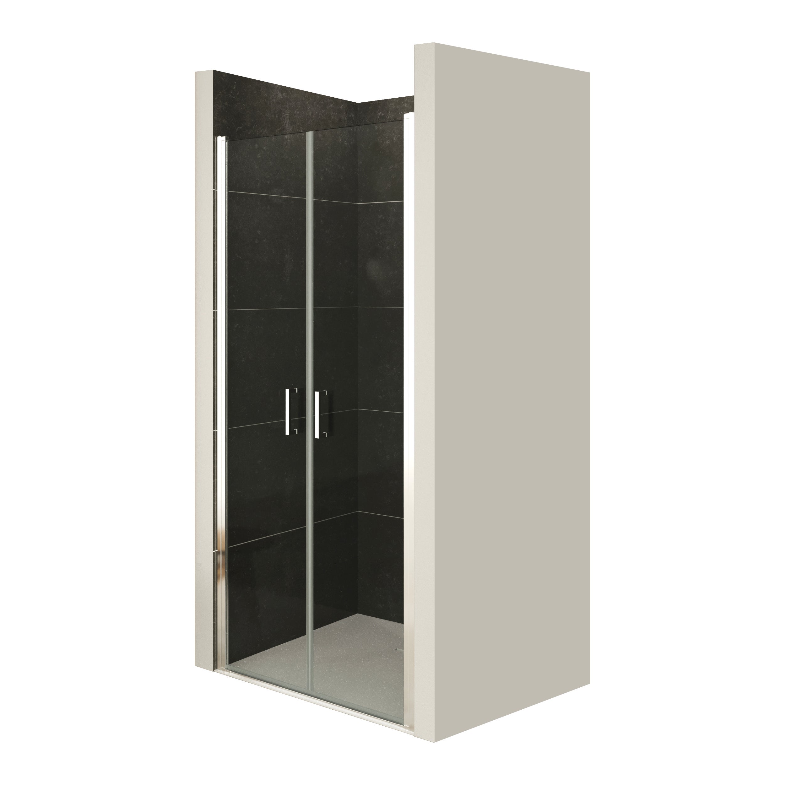 Porta doccia LARA 83-87 x 180 cm - Porte a battente, vetro trasparente ...