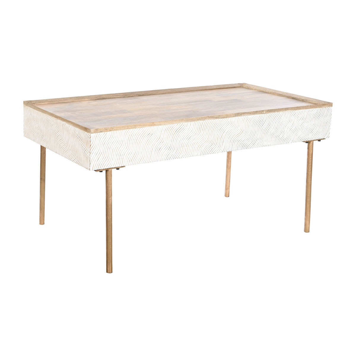 Table Basse Home ESPRIT Fer Bois de manguier 120 x 60 x 57 cm | Leroy ...