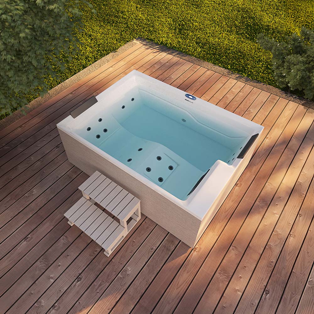 HOME DELUXE - Jacuzzi d'extérieur NIMBUS DELUXE - avec escalier et ...