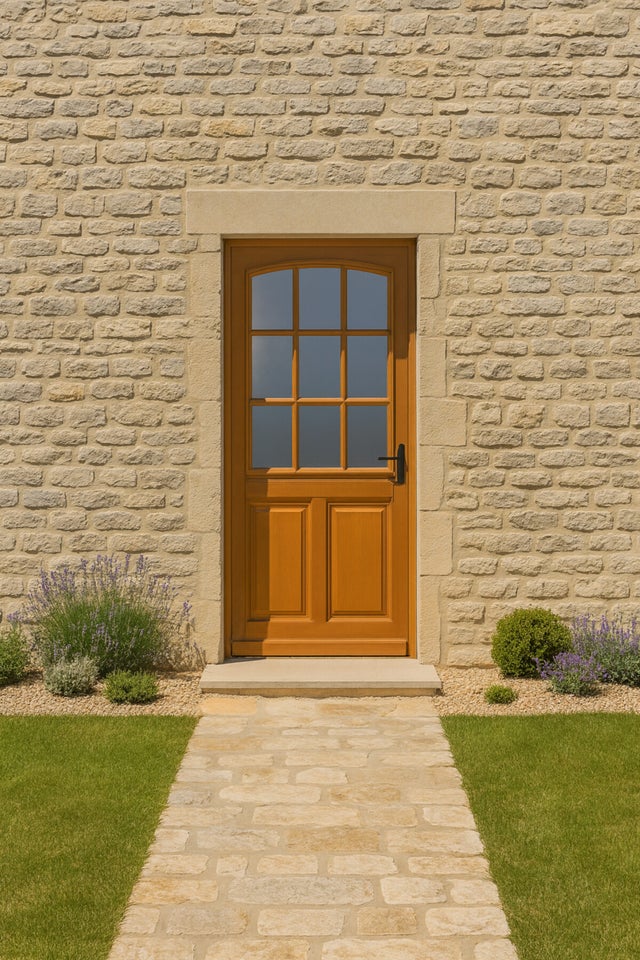 Porte d'entrée en bois vitrée: au meilleur prix | Bricoman