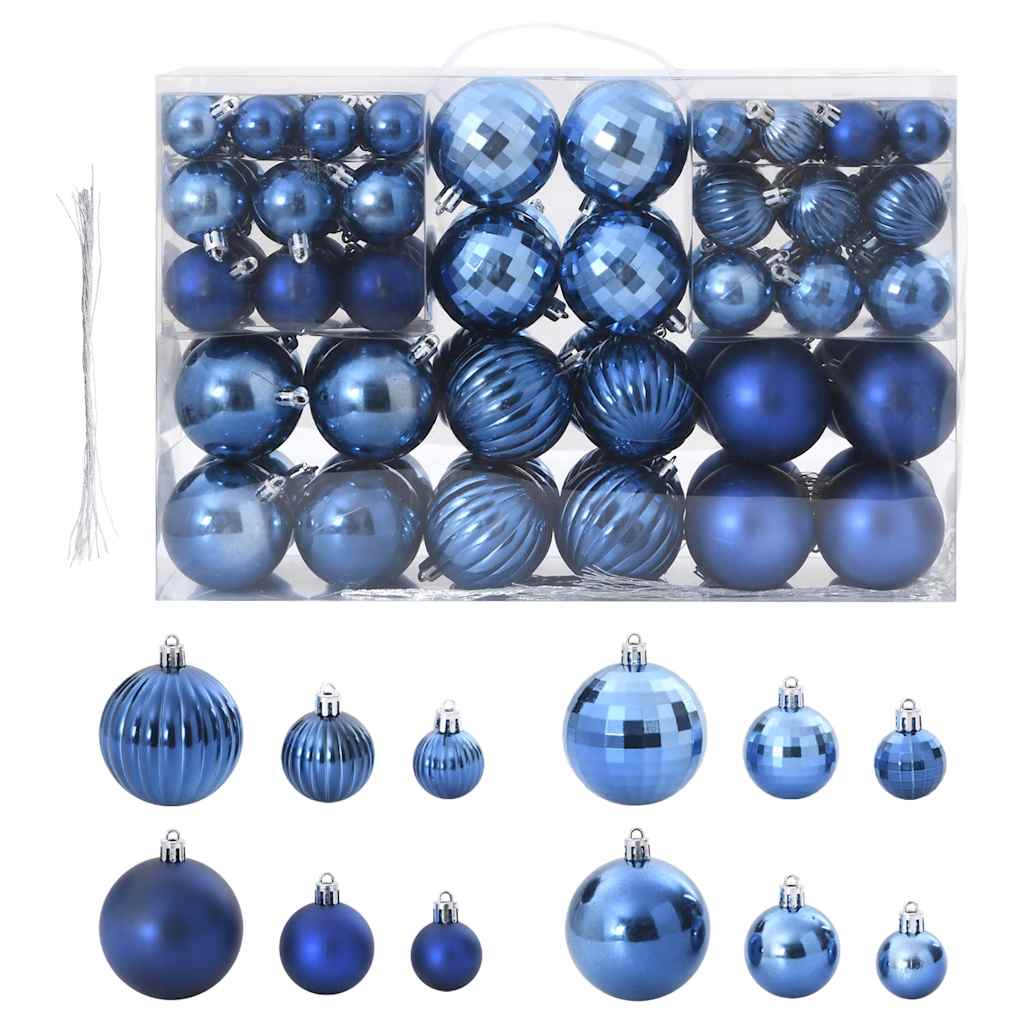 Boules de No?l 100 pcs bleu ?3/4/6 cm | Leroy Merlin